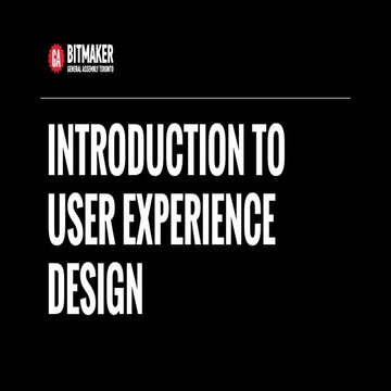 Introduction to User experience design for beginner | PPT