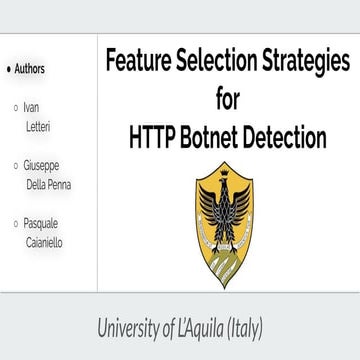 Feature Selection Strategies For Botnet Traffic Detection Ppt