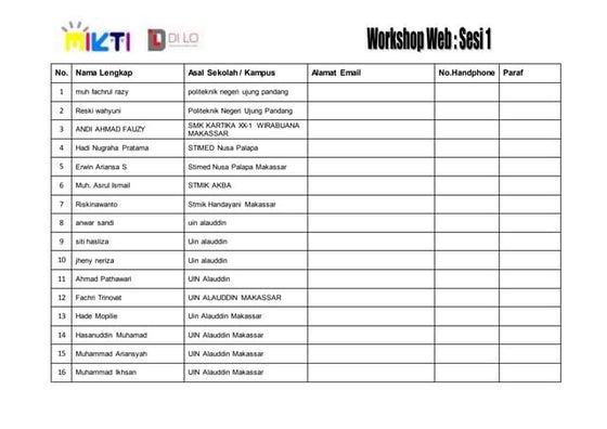 Workshop Maningo 1 sesi 2 | DOCX