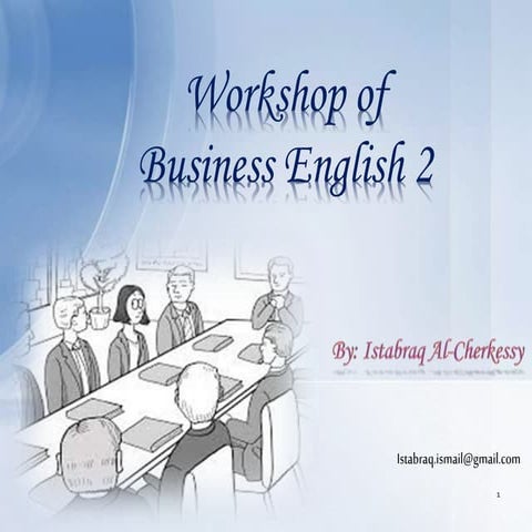 Workshop of Business English 2 | PPT