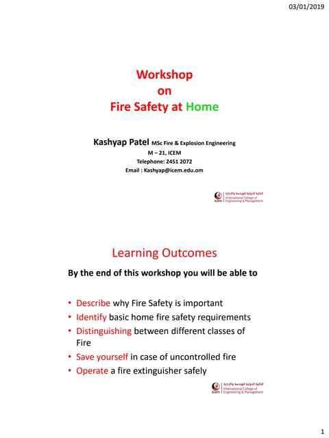 Fire Safety Training for Homeowners: Your Guide to a Safer Home | PPT