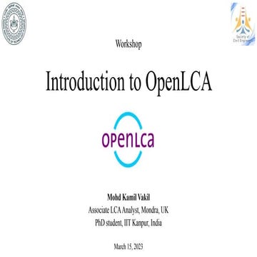 Workshop on Introduction to OpenLCA_Kamil_IITK.pptx
