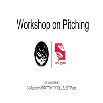 Workshop on Pitching | PPTX