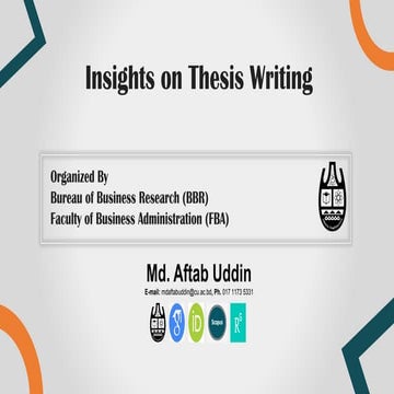 Workshop on Thesis Writing.pdf for the beginners | PDF