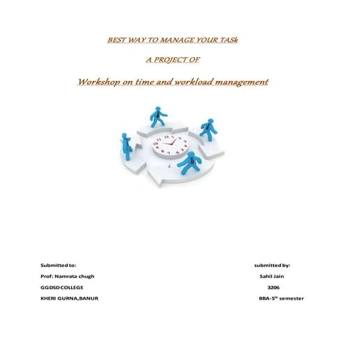 Workshop on time and workload management | DOCX