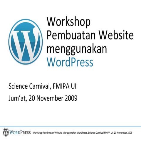 Membuat Website Menggunakan WordPress | PPTX