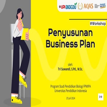 Workshop Penyusunan Business Plan (Rencana Usaha) | PDF