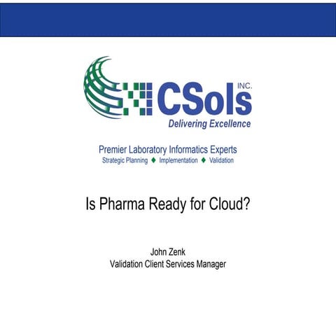 Is Pharma Ready for the Cloud? | PPTX
