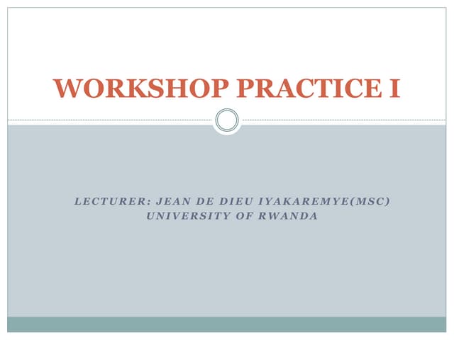 Different tools used in workshop | PDF