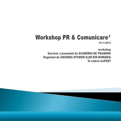 Workshop pr&comunicare | PPTX
