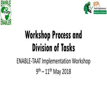 Workshop process and division of tasks ev o | PPT