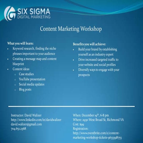 Content Marketing Workshop | PPT