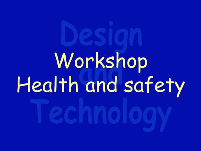 15 workshop safety rules | PPTX