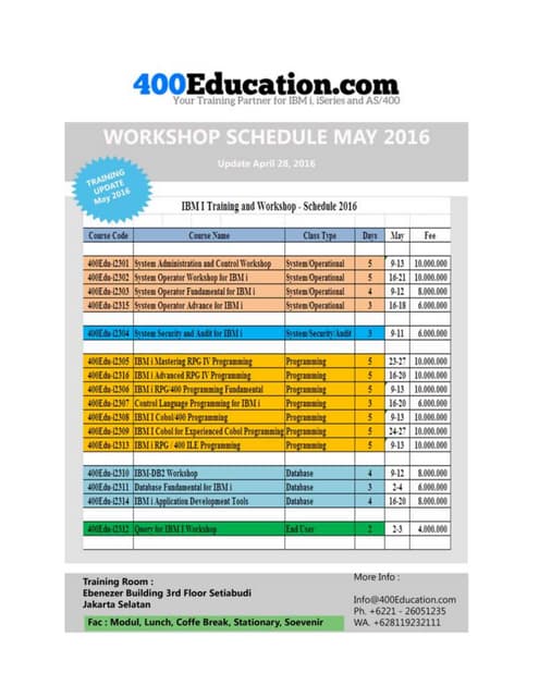 Schedule as 400 ibm i iseries | DOCX
