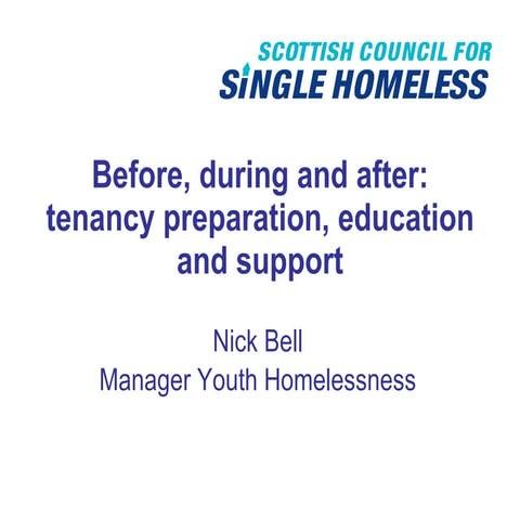 Workshop: Tenancy Education, Preparation And Support | PPT