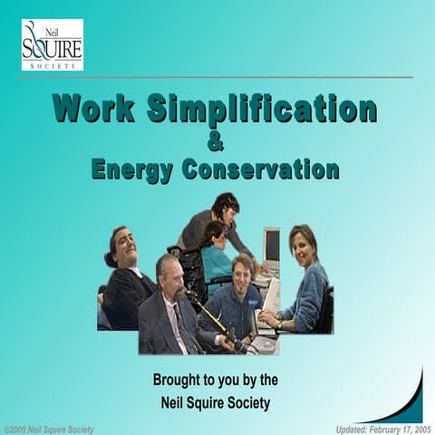 Work simplification (1) | PPT
