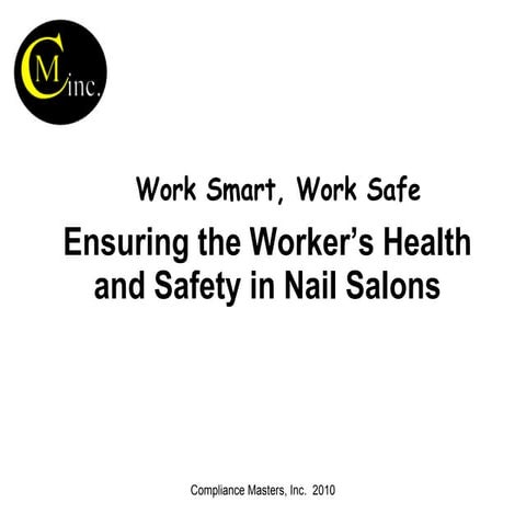 Work Smart, Work Safe | PPT