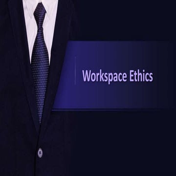 Workspace Ethics | PPTX