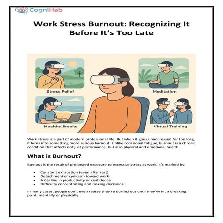 Understanding Work Stress Burnout in Today’s Workplace | PDF