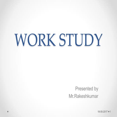 Work study | PPT