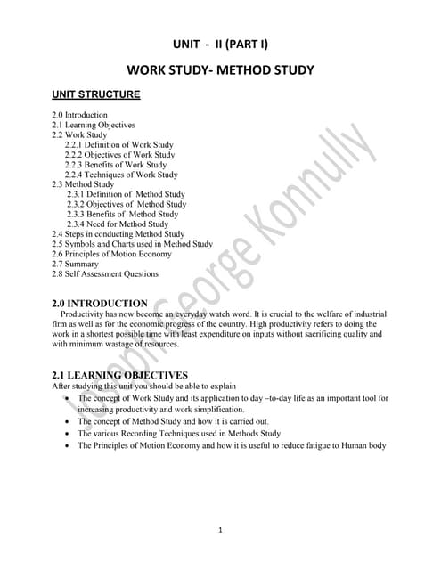 Work Study: Method Study & Work Measurement | PPT | Human Resources ...