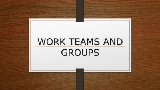 Group & team | PPT