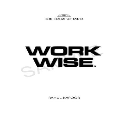 Work wise book sample -Rahul Kapoor Author | PDF