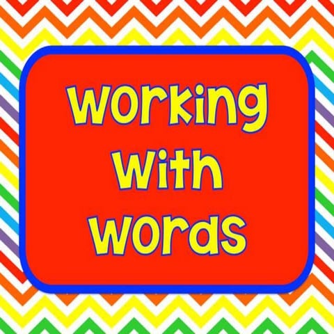 Work with words | PPTX | Music | Entertainment