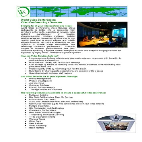 World Class Conferencing | PDF