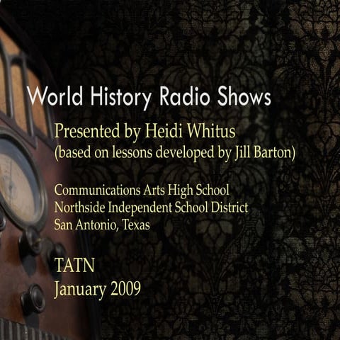 World History Radio Shows | PPT | Digital Audio | Computer Software and ...