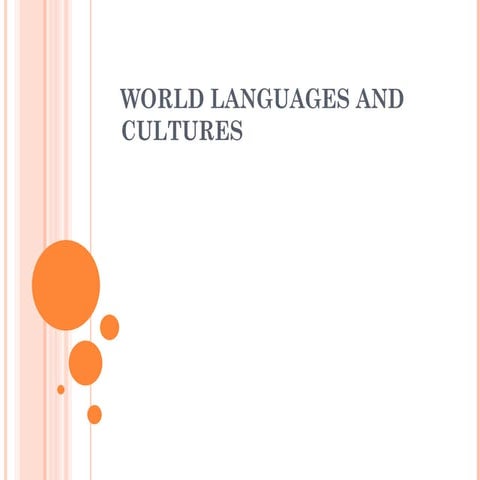 World Languages And Cultures Copy | PPT