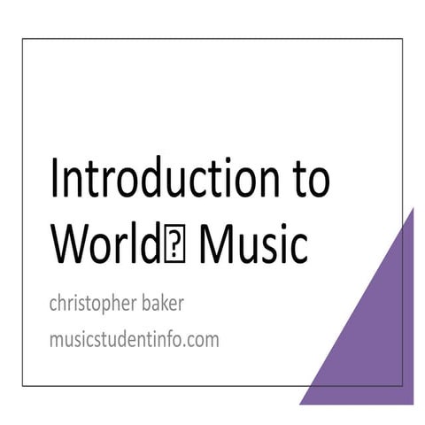 World Music | PPTX