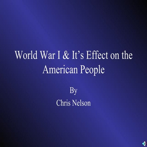 World War I & American Involvement | PPT