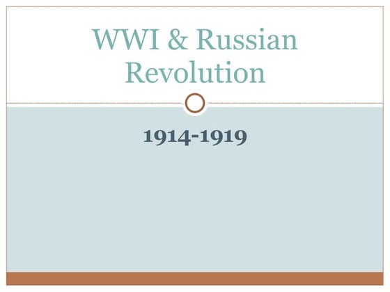 Russian Revolution | PPT | War and Conflicts
