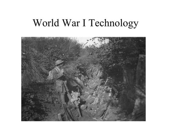 Technology in world war one lesson starter | PPT
