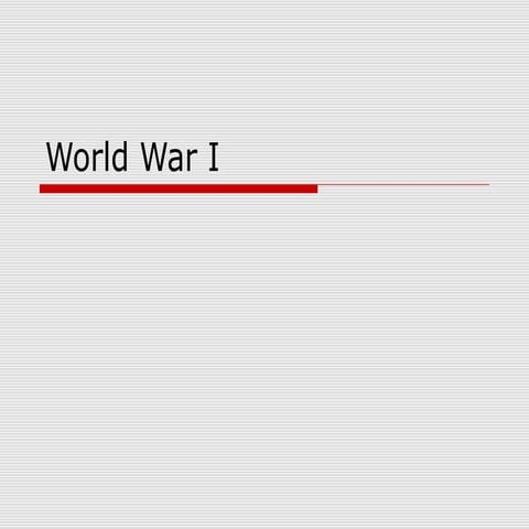 World War I Terms | PPT