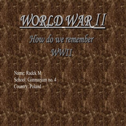 World War Ii 1 | PPT