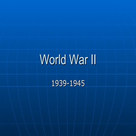 World War II Part 1 | PPT