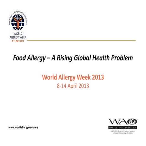Food Allergy - World Allergy Week 2013 | PDF