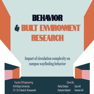 behavior & built environment research | PDF | College Planning ...