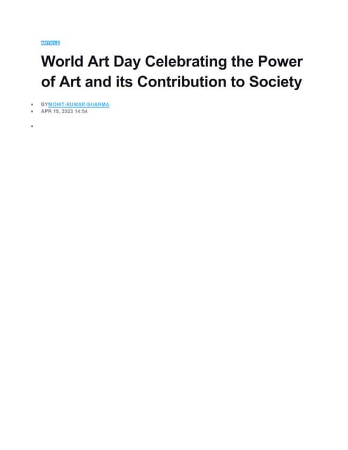 World Art Day.ppt