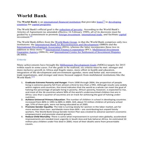 World bank | PDF