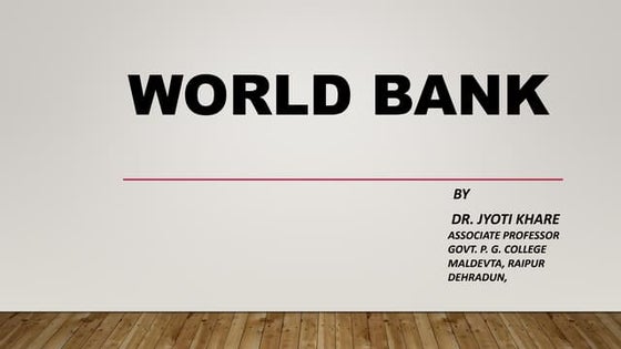 World bank | PPT