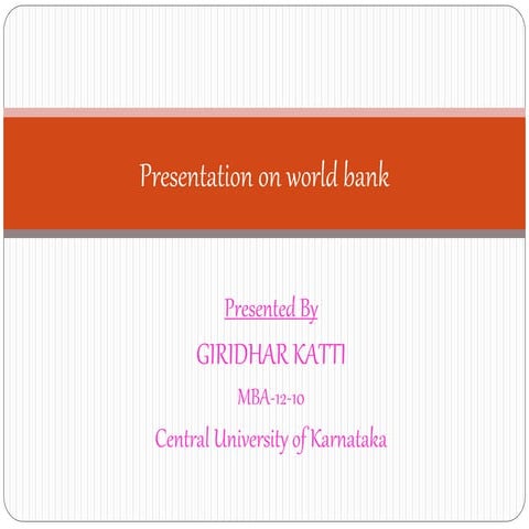 PPT On World bank | PPTX