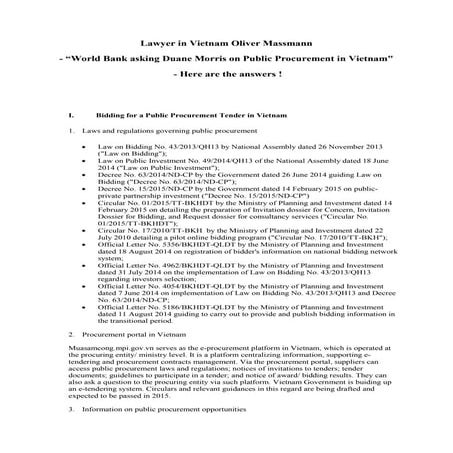 World bank - Public Procurement in Vietnam | PDF
