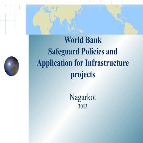 World bank and adb safeguard policies for infrastructure projects | PPT