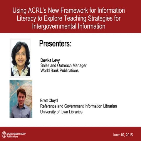 Using ACRL's New Framework for Information Literacy to Explore Teaching ...