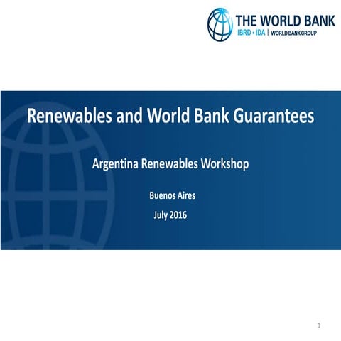 Renewables and World Bank Guarantees | PDF
