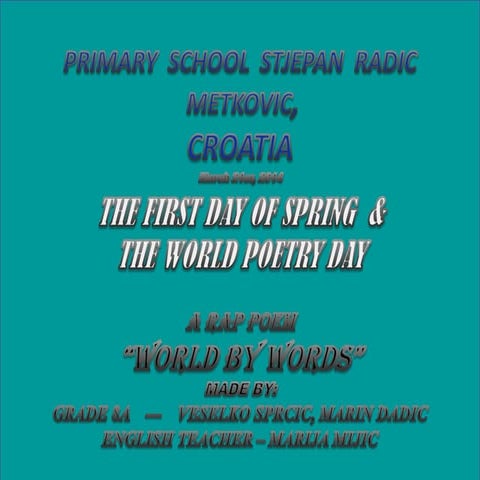 Rap Poem - World by Words | PPTX