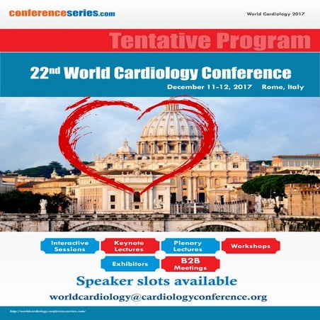 World cardiology 2017 Tentative Program Schedule | PDF